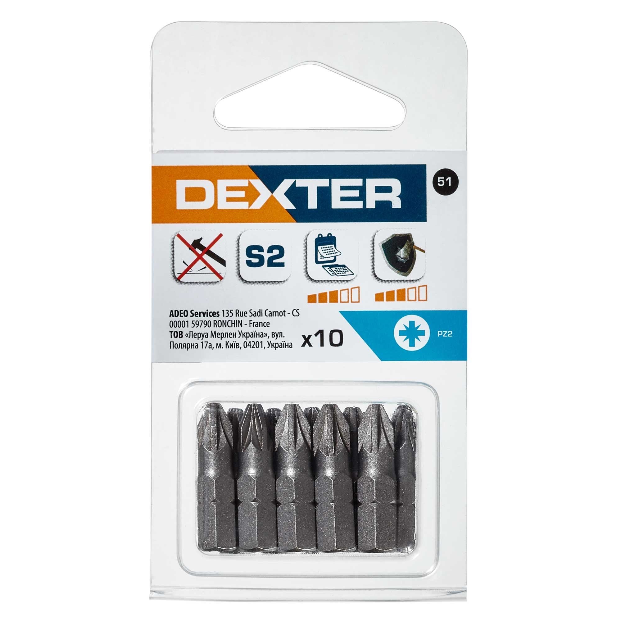Biti S Pz Dexter Otel Mm Set Buc