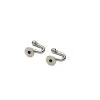 Carlig metal pentru prindere perdea/draperie, 2 buc/set, argintiu