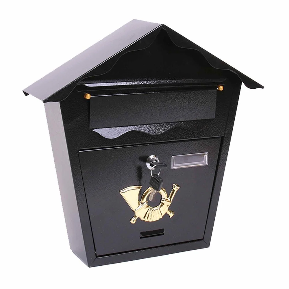 Cutie postala otel pulbere neagra Standers