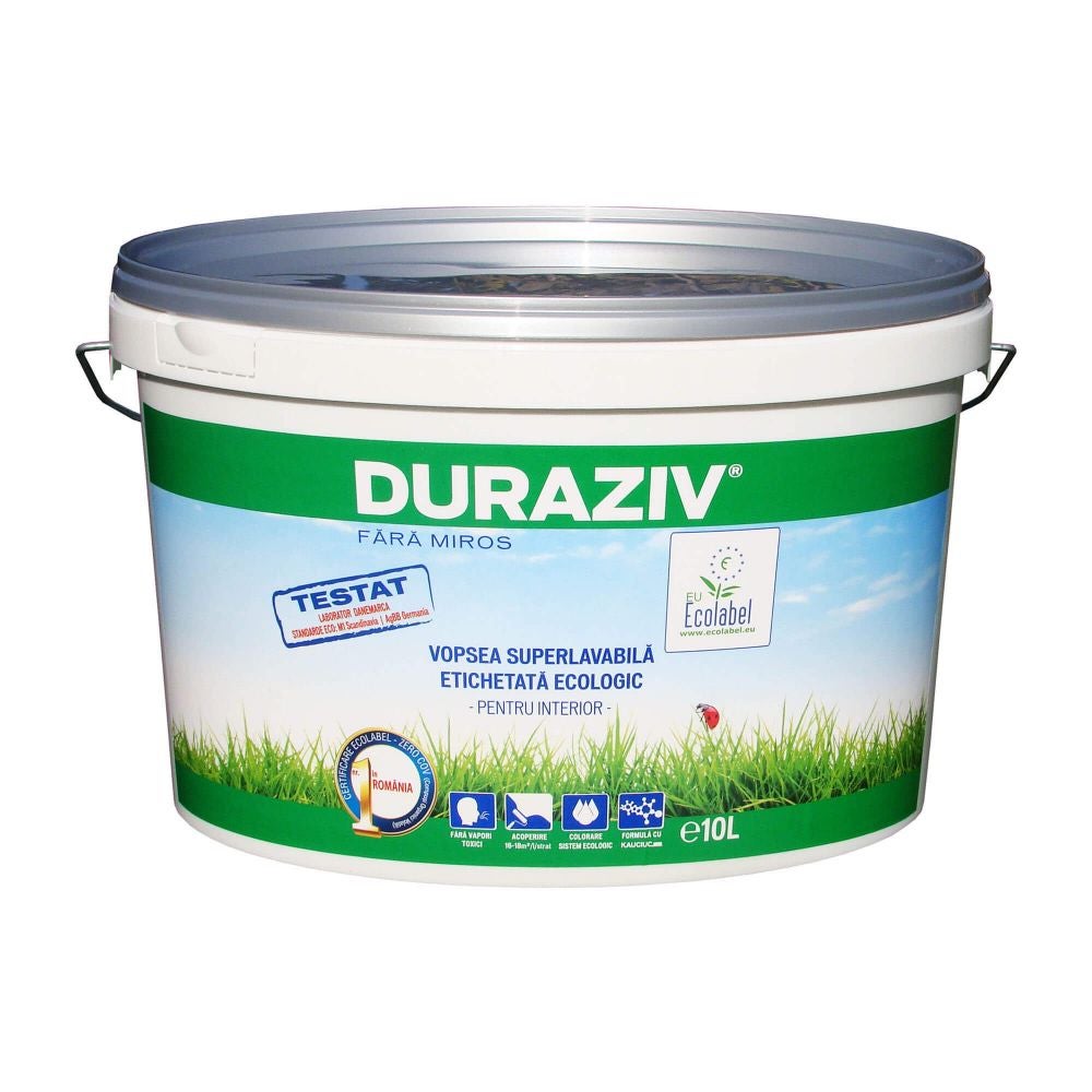 Vopsea superlavabila Duraziv fara miros 10L