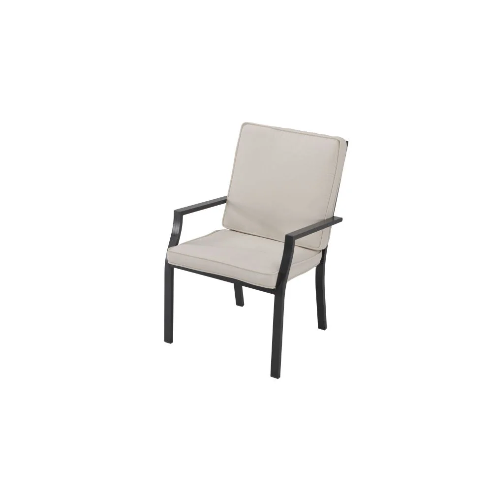 Scaun gradina Naterial Turin, cu brate, aluminiu/textil, cu perna, alb ...