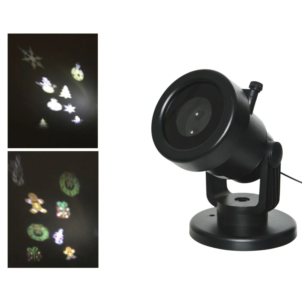 Proiector rotativ, 6 becuri, 6 jocuri de lumini, LED-uri multicolore