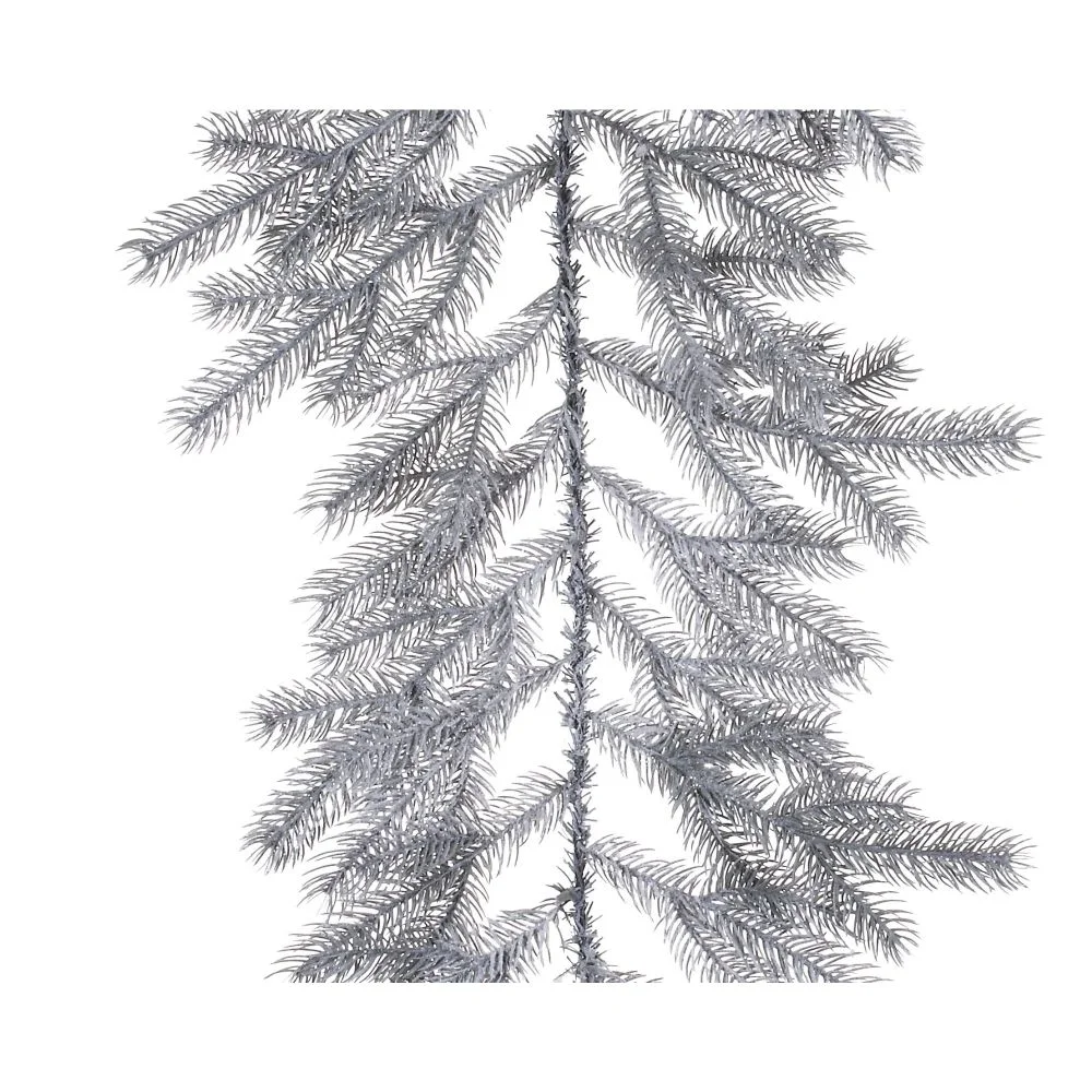 Ghirlanda brad artificial, 270 cm, plastic, alba