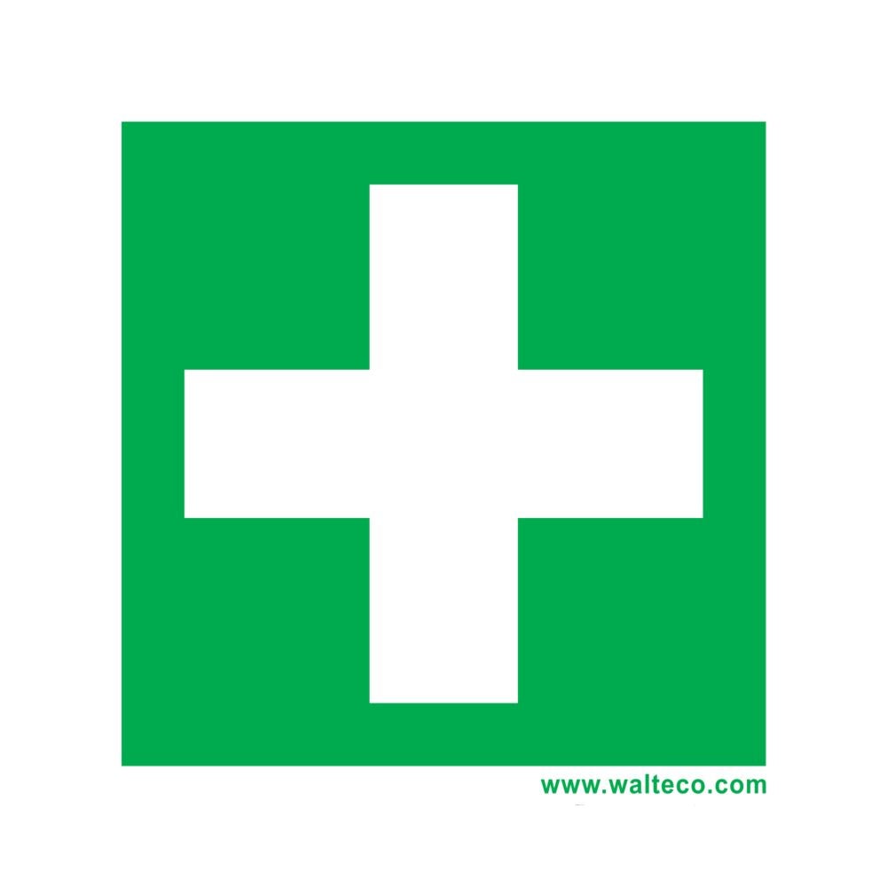 Indicator semnalizare trusa prim ajutor, adeziv, dimensiune 92 x 92 mm