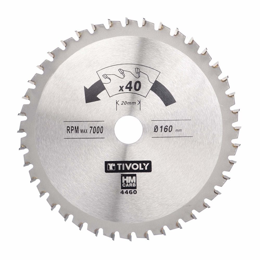Disc pentru circular metal 40D 20 x 160 mm Tivoly