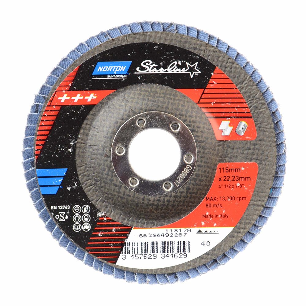 Disc lamelar G40 115 mm otel / inox Norton