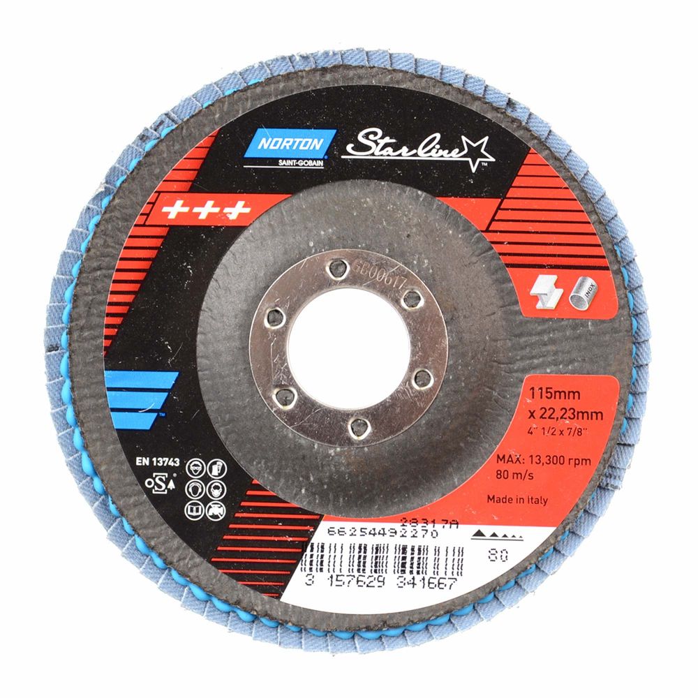 Disc lamelar G80 115 mm otel / inox Norton