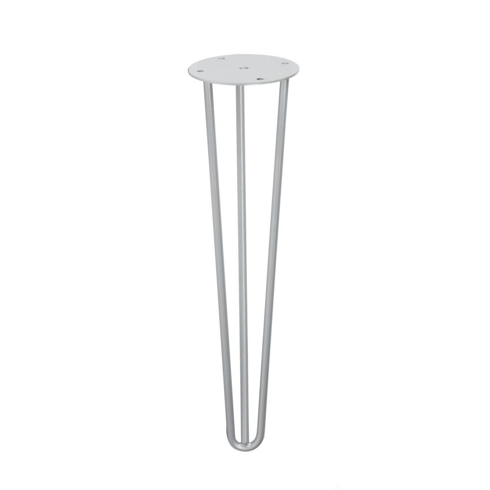 Picior mobila, Ø 100 mm, H 400 mm, metal, argintiu, mat