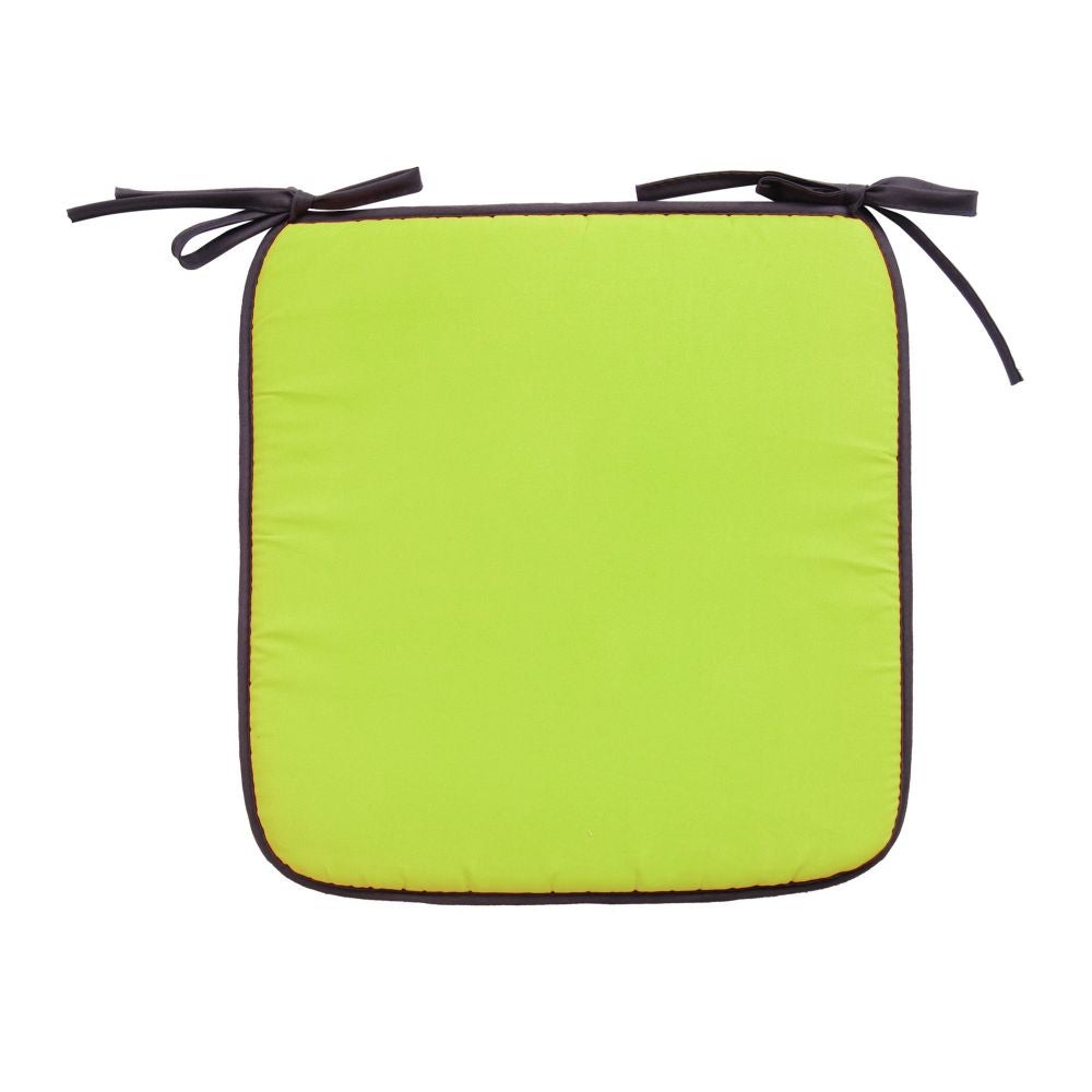 Perna scaun verde cu detalii maro, 38 x 38 x 1.8 cm "Titi"