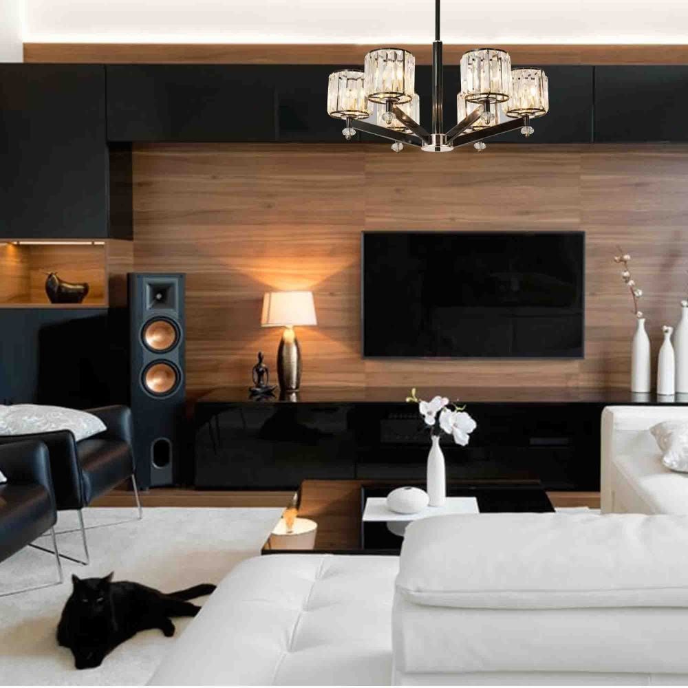 Lustra Lia, 6 x E27, negru