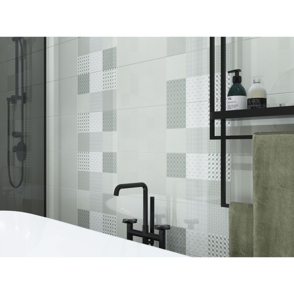 Decor faianta 25 x 40 cm, Verdelato Patchwork