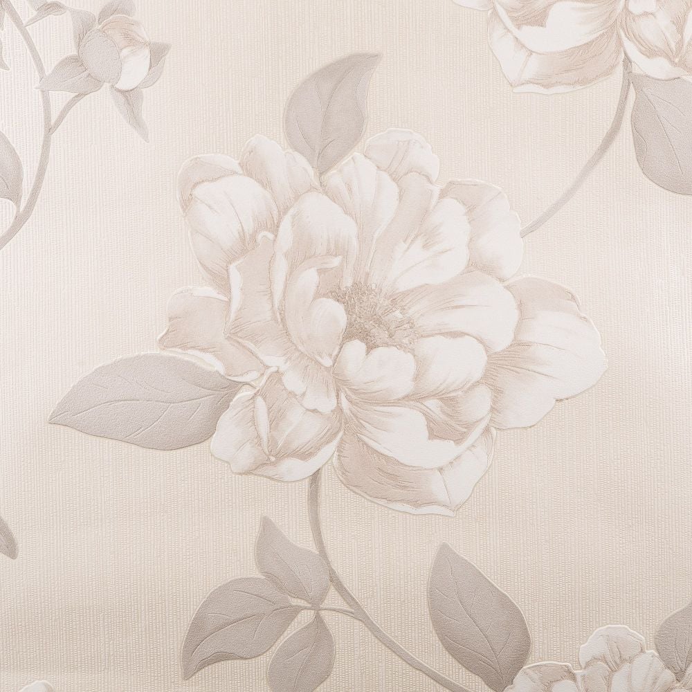 Tapet bej, model floral (pret / rola)
