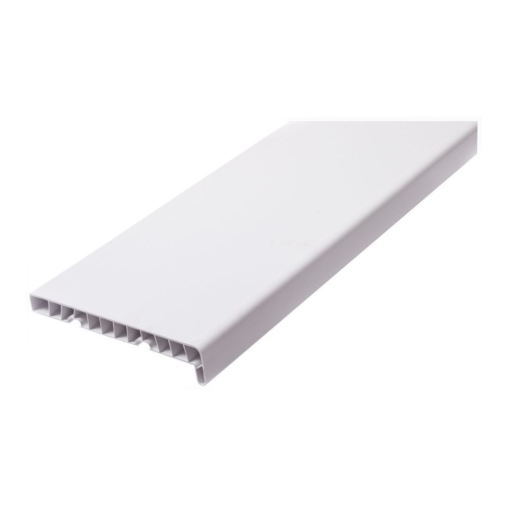 Glaf exterior, PVC, alb, 300 x 20 cm