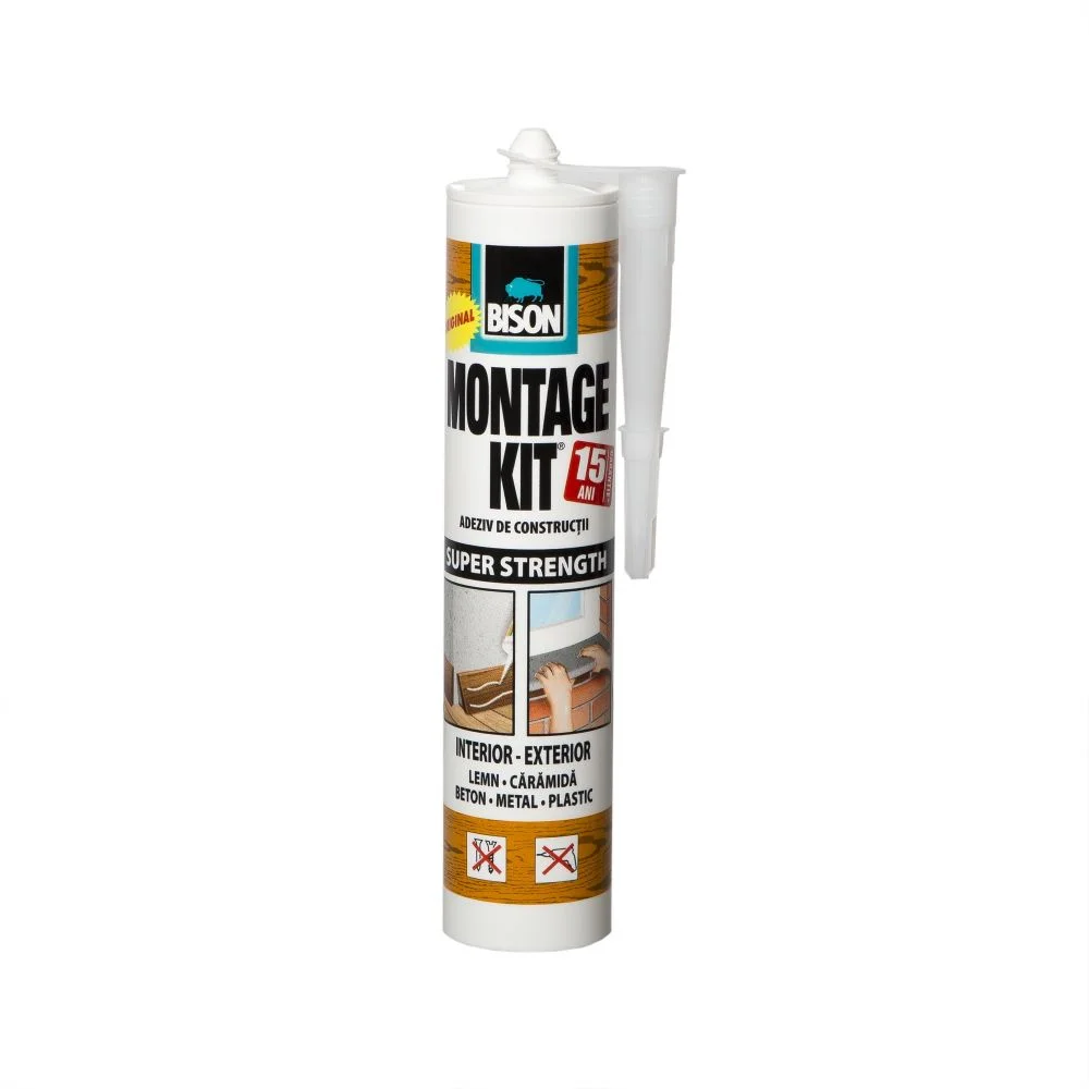 Adeziv Bison Montage Kit Super Strenght, de asamblare si montaj, 350 g