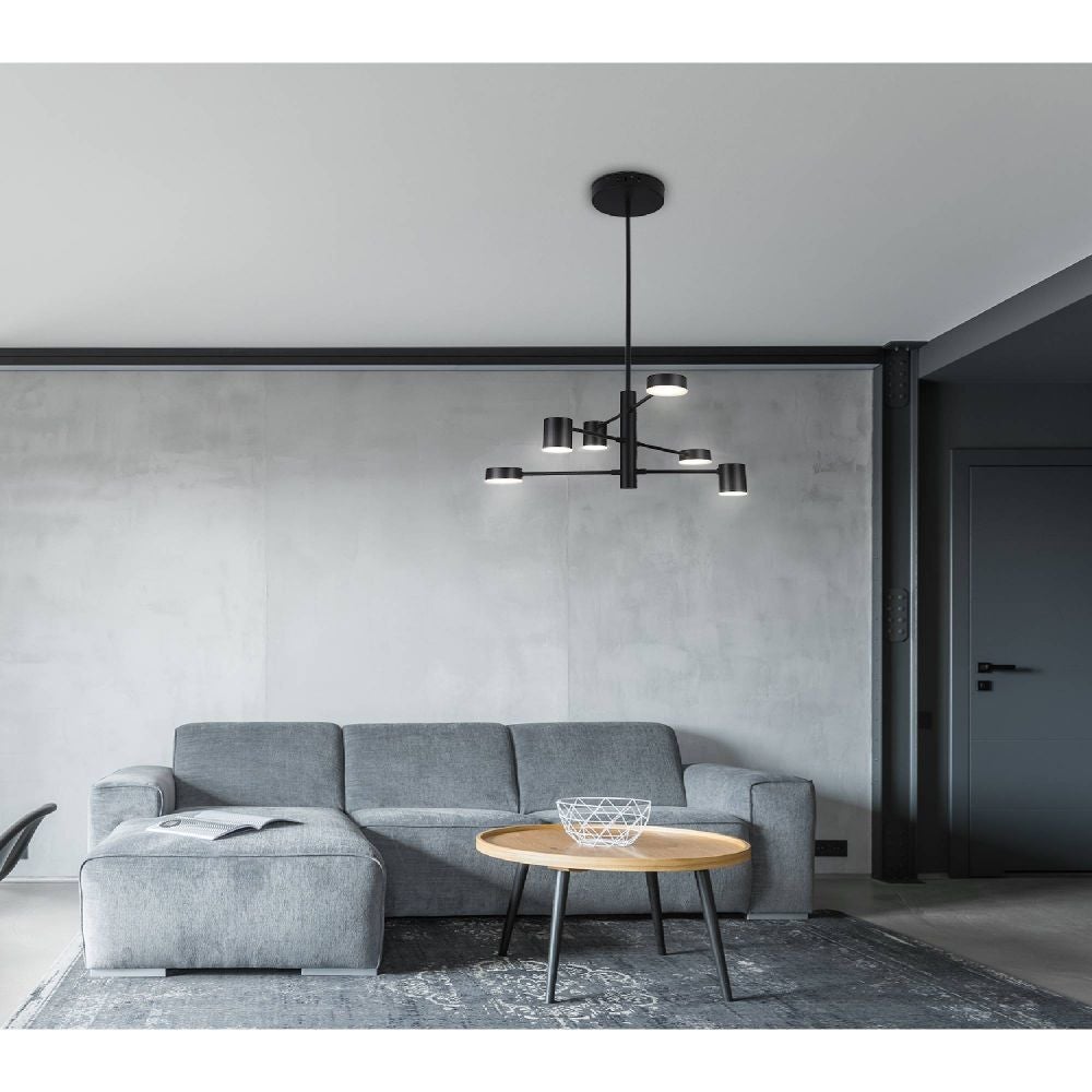 Pendul LED Solomon, 2400 lm, negru