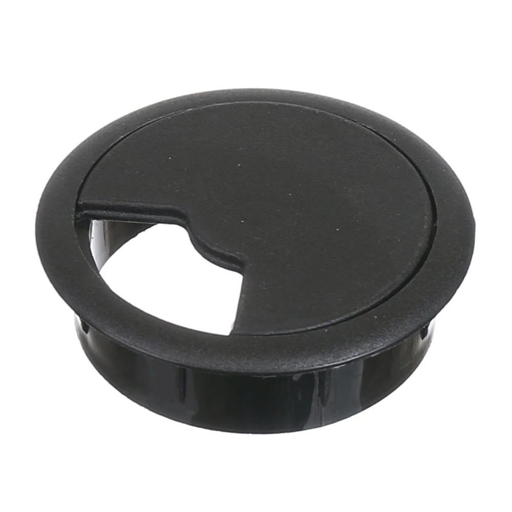 Suport trecere cabluri, plastic, Ø 60 mm, negru