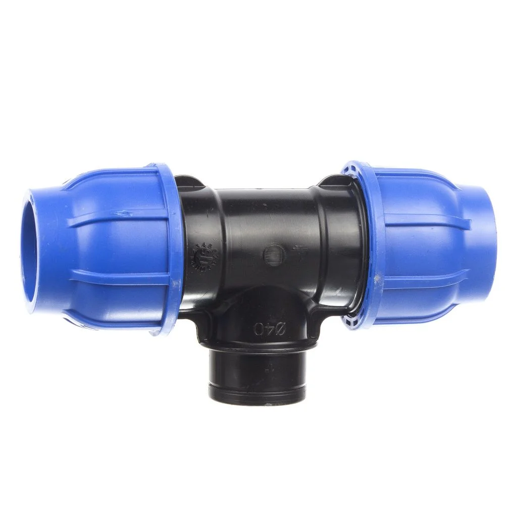 Teu compresiune pentru teava PEID, pentru apa potabila, filet interior ...