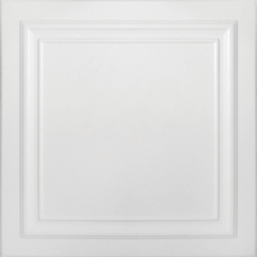Tavan fals decorativ Clasic 24, polistiren extrudat, 5 mm, 50 x 50 cm, alb