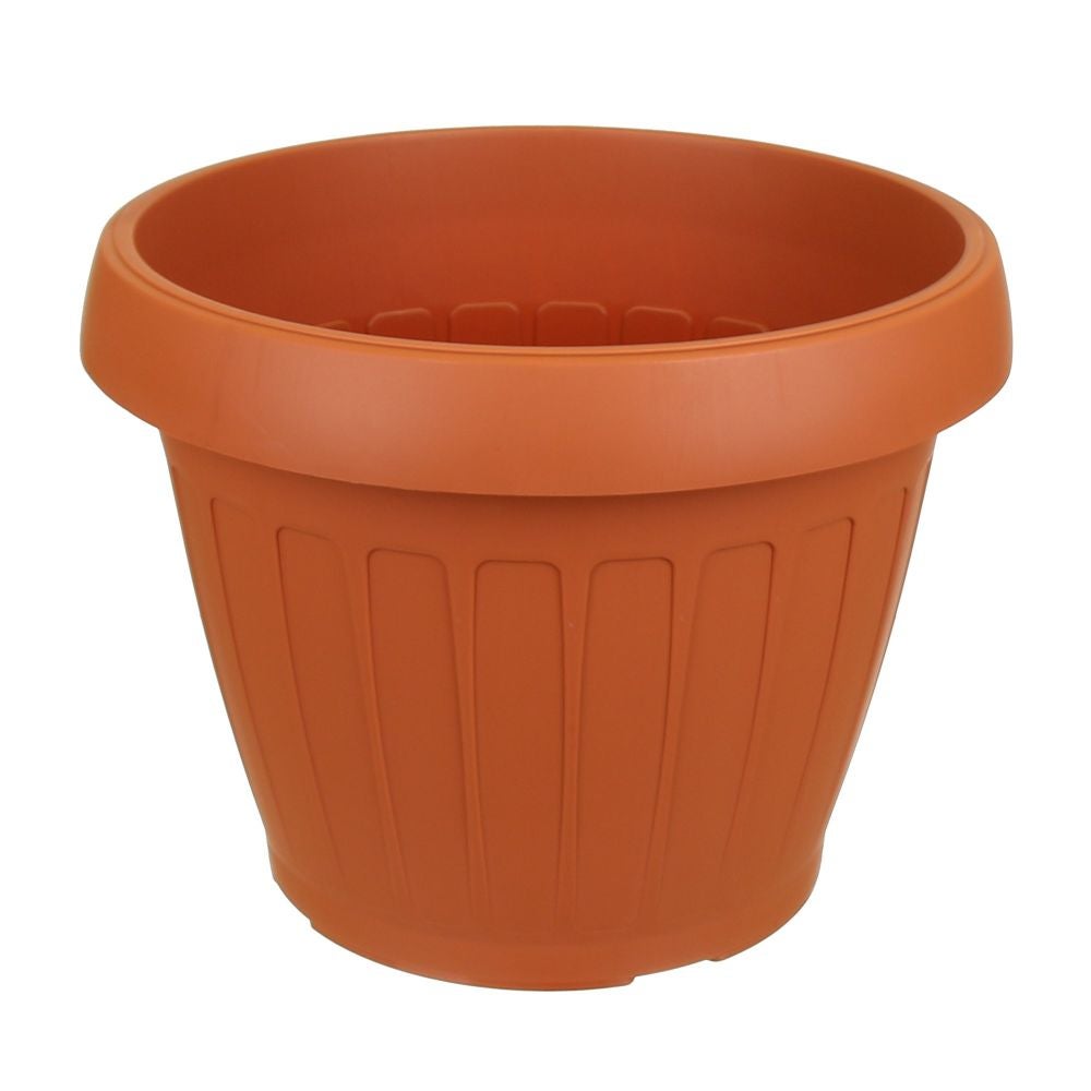 Ghiveci flori Dalia, plastic, Ø 40 cm, maro teracota