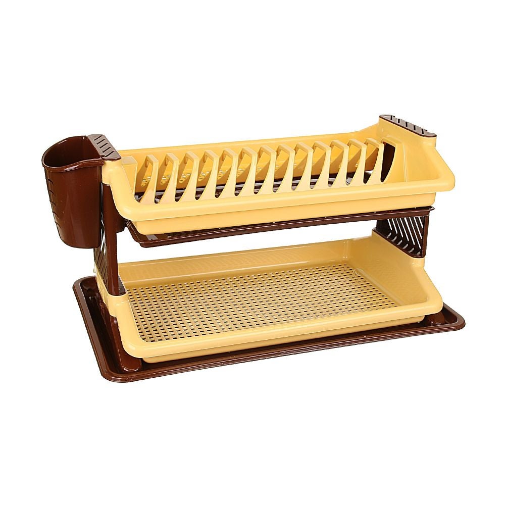 Scurgator vase plastic 2 nivele bej / maro