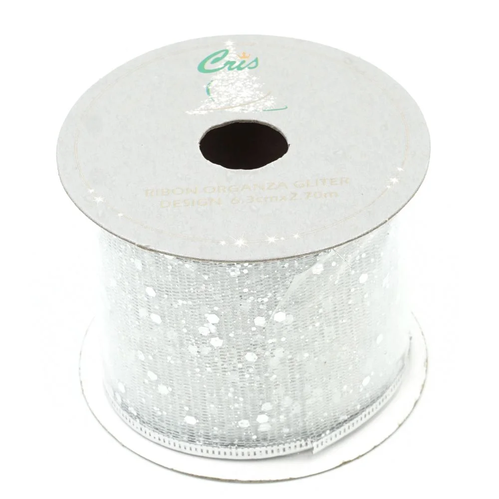 Panglica decorativa, tip plasa, textil, latime 6.3 cm, lungime 2.7 m ...