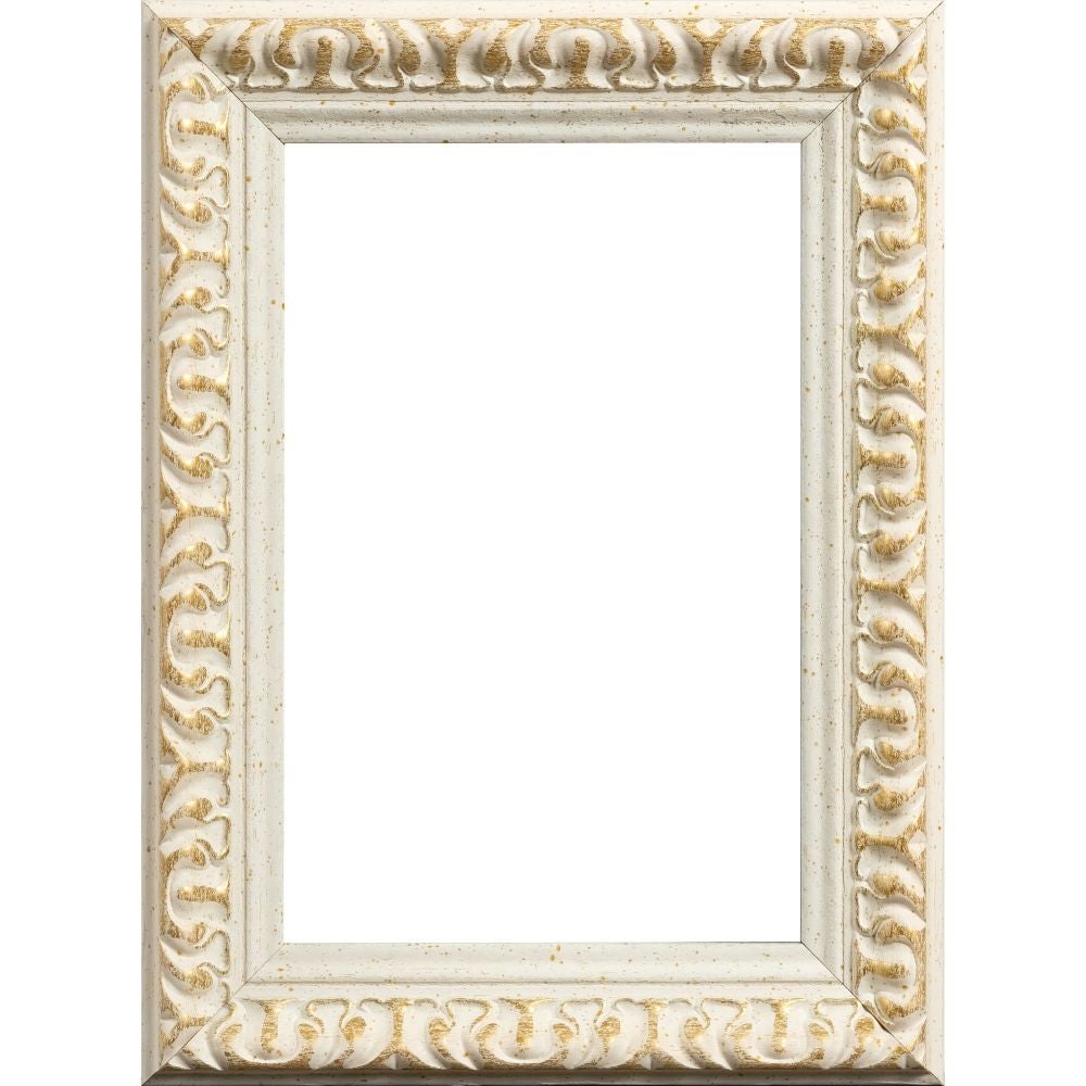 Rama foto Sol, 13 x 18 cm, plastic, alb/auriu