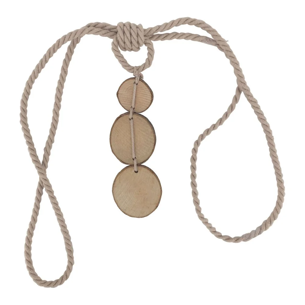 Prindere draperie Inspire Arlen, model sfere lemn, 50 cm, bej