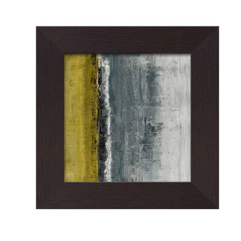 Tablou inramat Auriu & turcoaz, 16 x 16 cm