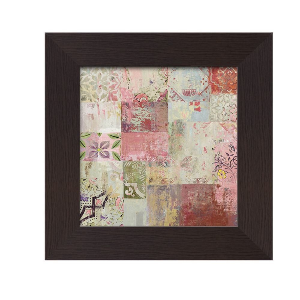 Tablou inramat Mozaic roz, 16 x 16 cm