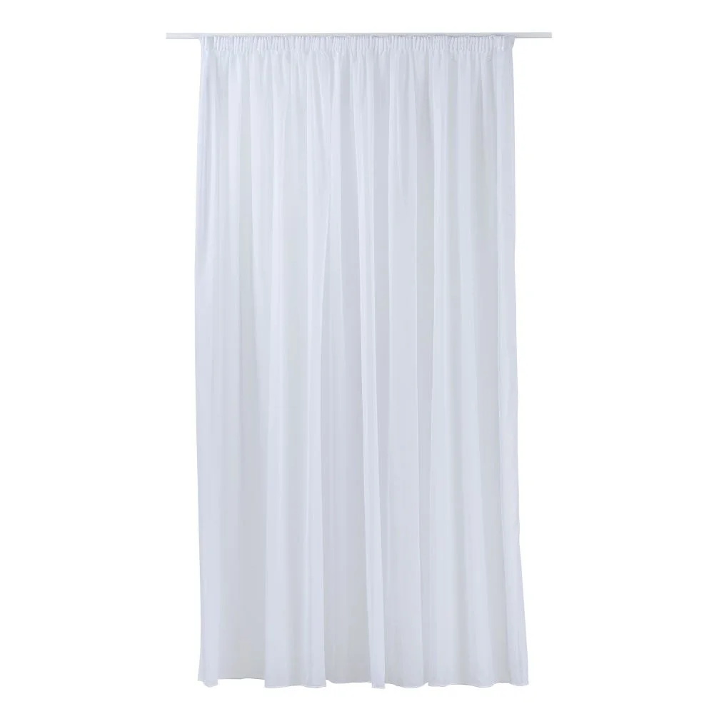 Perdea din voal 600 x 245 cm, model uni, cu rejansa, alb