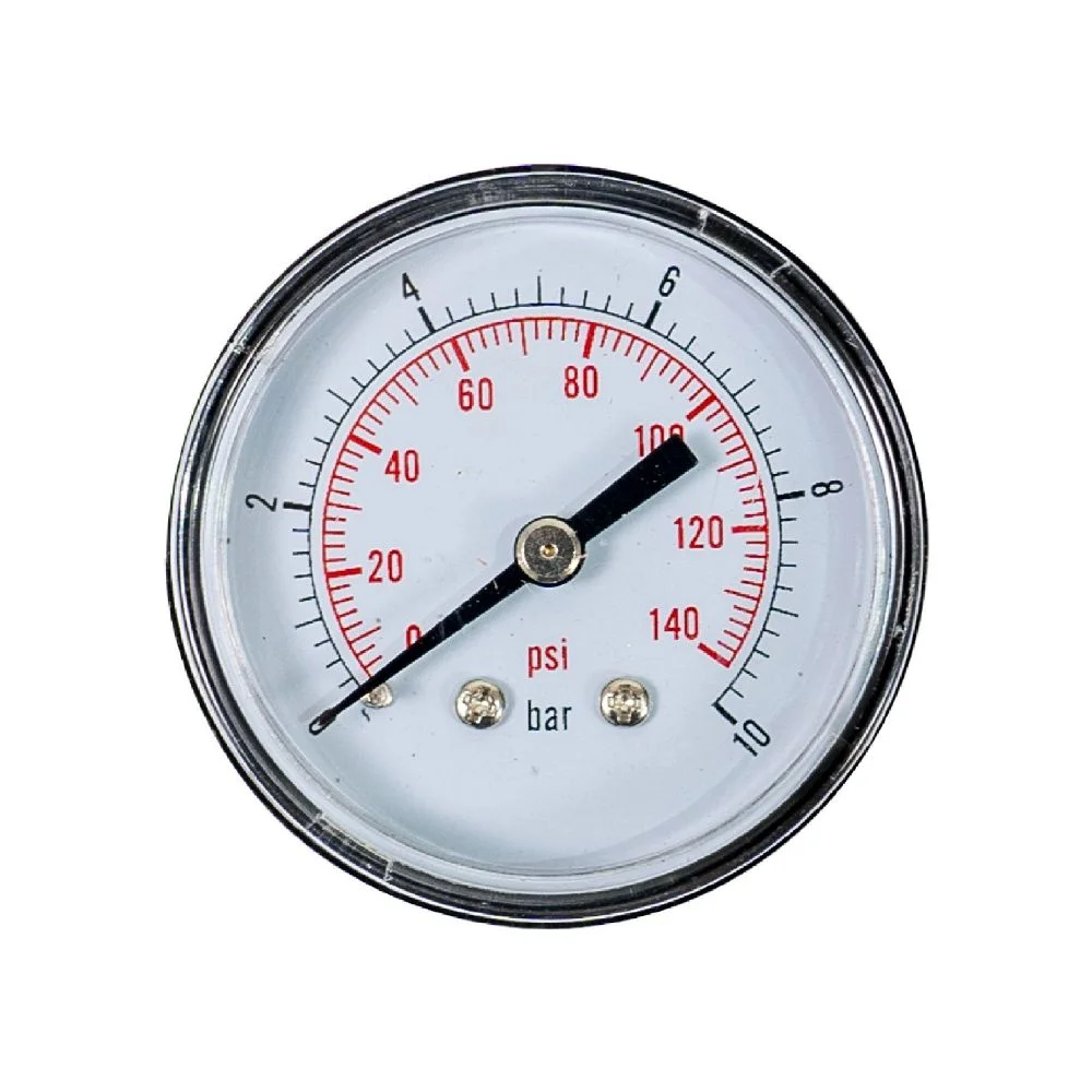 Manometru axial Ruris, plastic, filet exterior, Ø 1/4', 10 bar