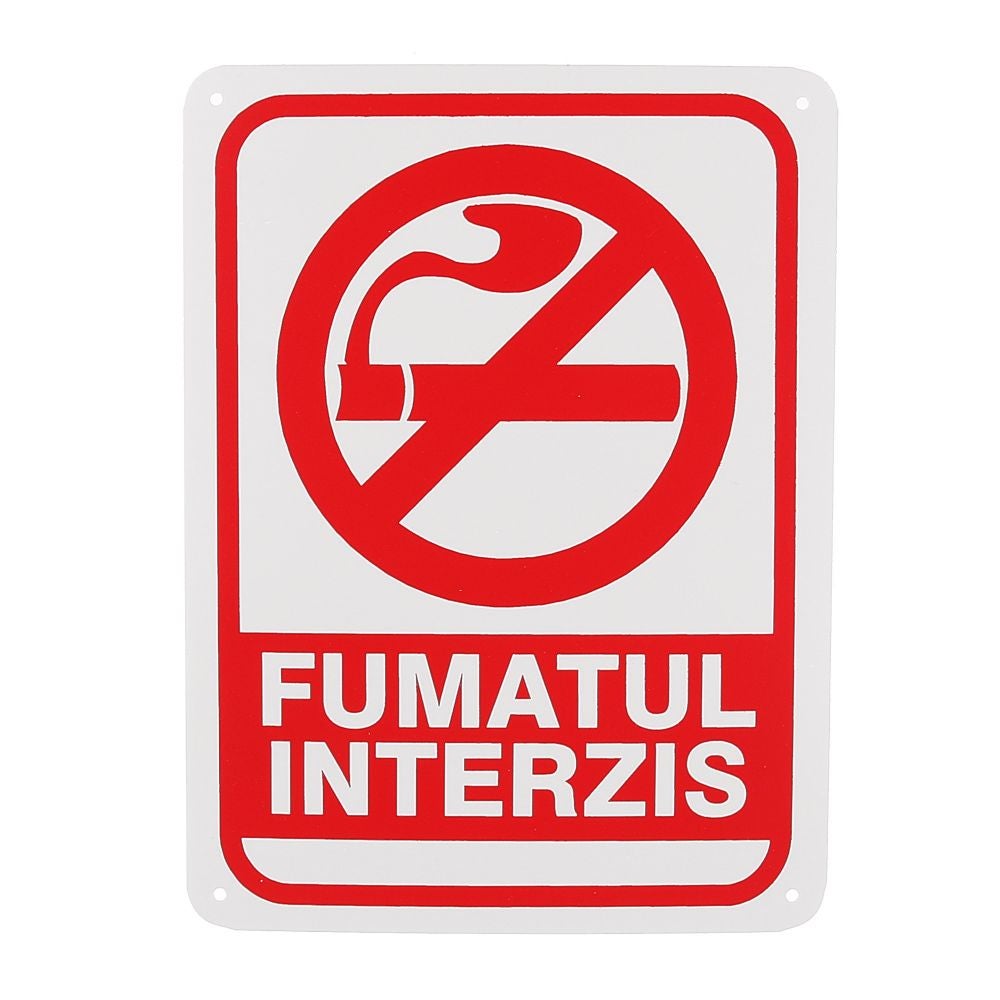 Placa "Fumatul interzis" plastic 125 x 200 mm