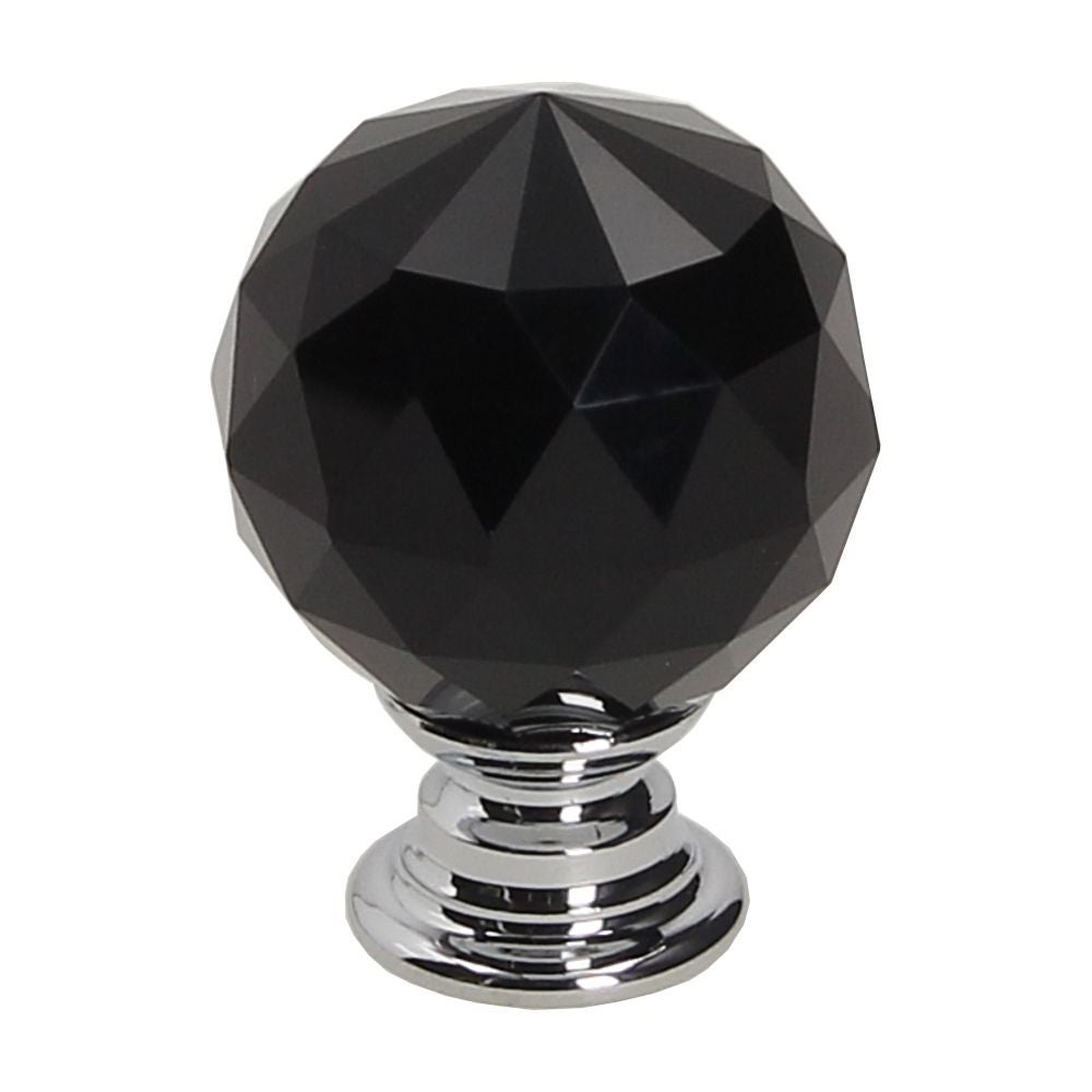 Buton mobila, Ø 25 mm, negru