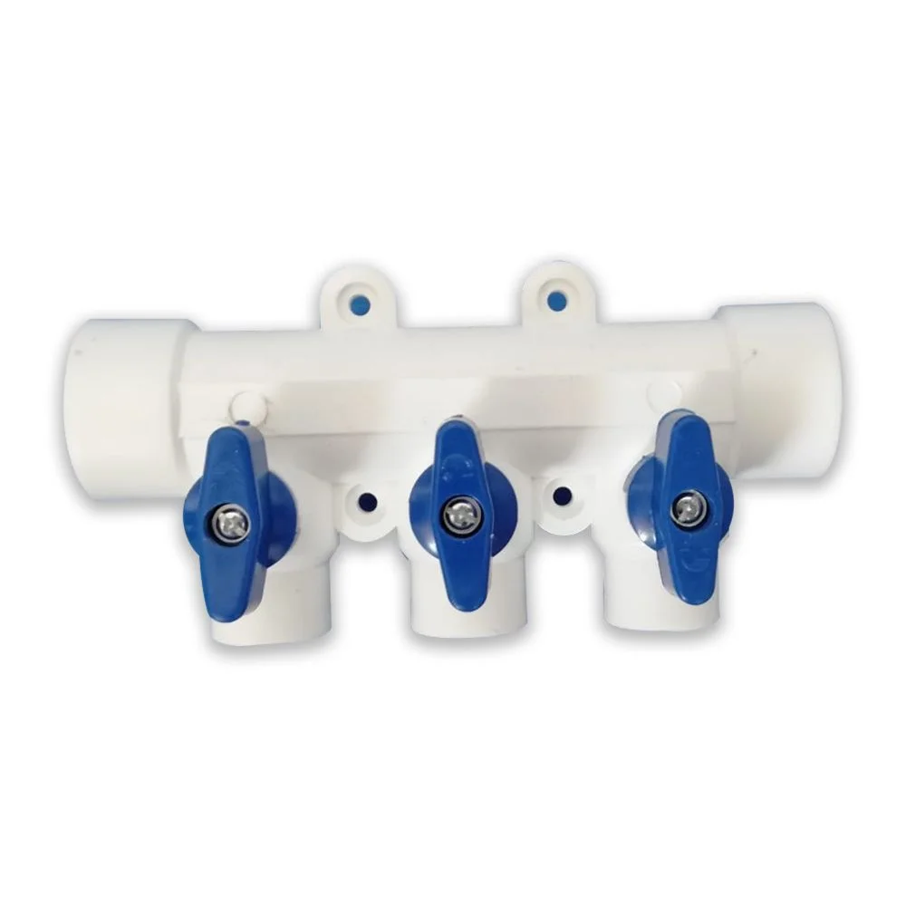 Distribuitor cu robineti 1/2', PPR, 3 cai