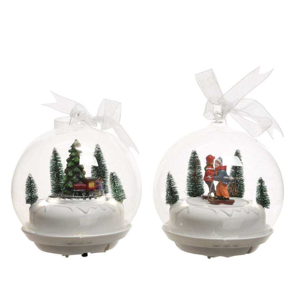 Glob cu LED decor iarna Ø12 x 13.5 cm