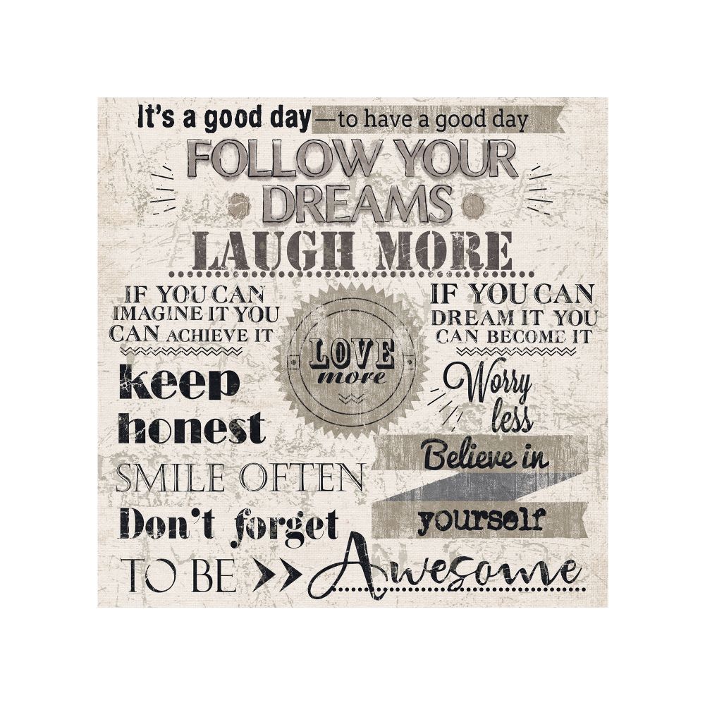 Tablou canvas Motivational, 50 x 50 cm