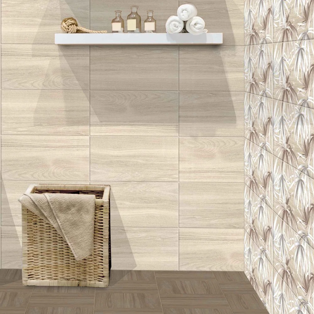 Faianta 25 x 50 cm, Cesarom Softwood, aspect lemn, bej, finisaj satinat