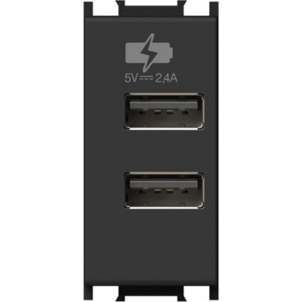 Incarcator USB Tem Modul 2 x USB 5V 2.4A, negru