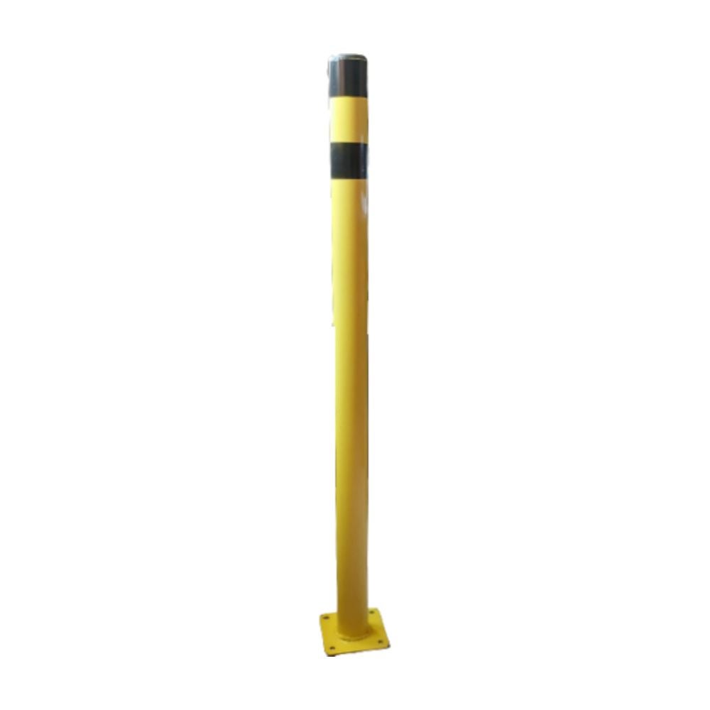 Stalp metalic, pentru spatii parcare, H = 75 cm, negru - galben