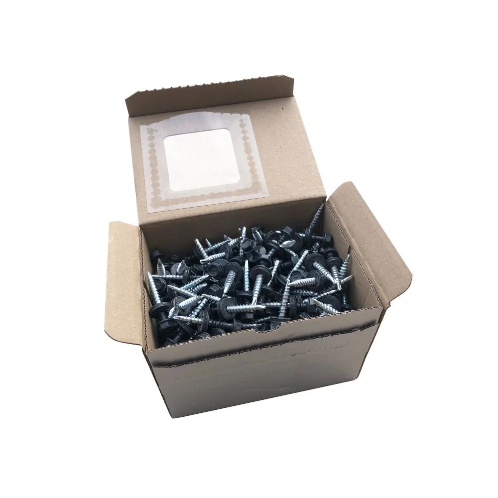 Suruburi autoforante, metal, 4.8 x 35 mm, gri lucios (set 250 buc)