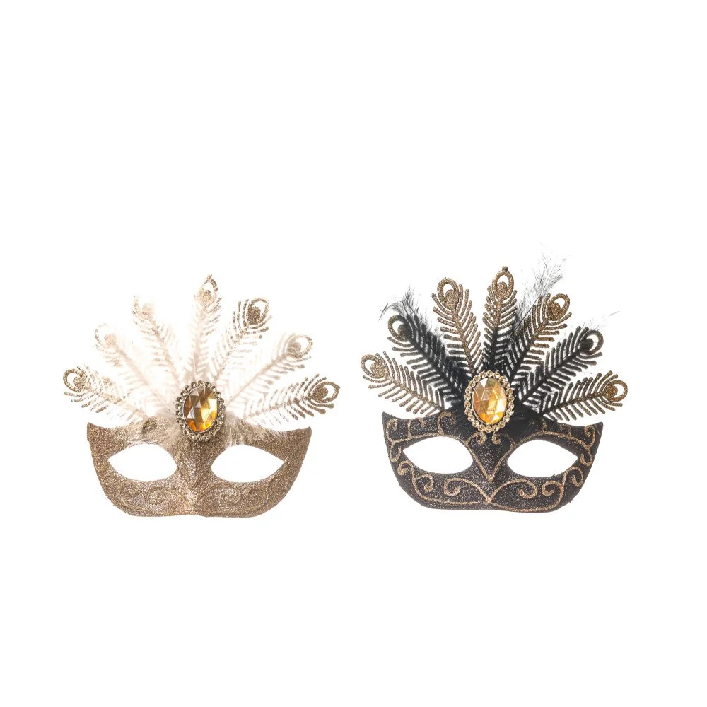 Decoratiune Craciun, pentru brad, model masca, plastic, inaltime 16 cm ...