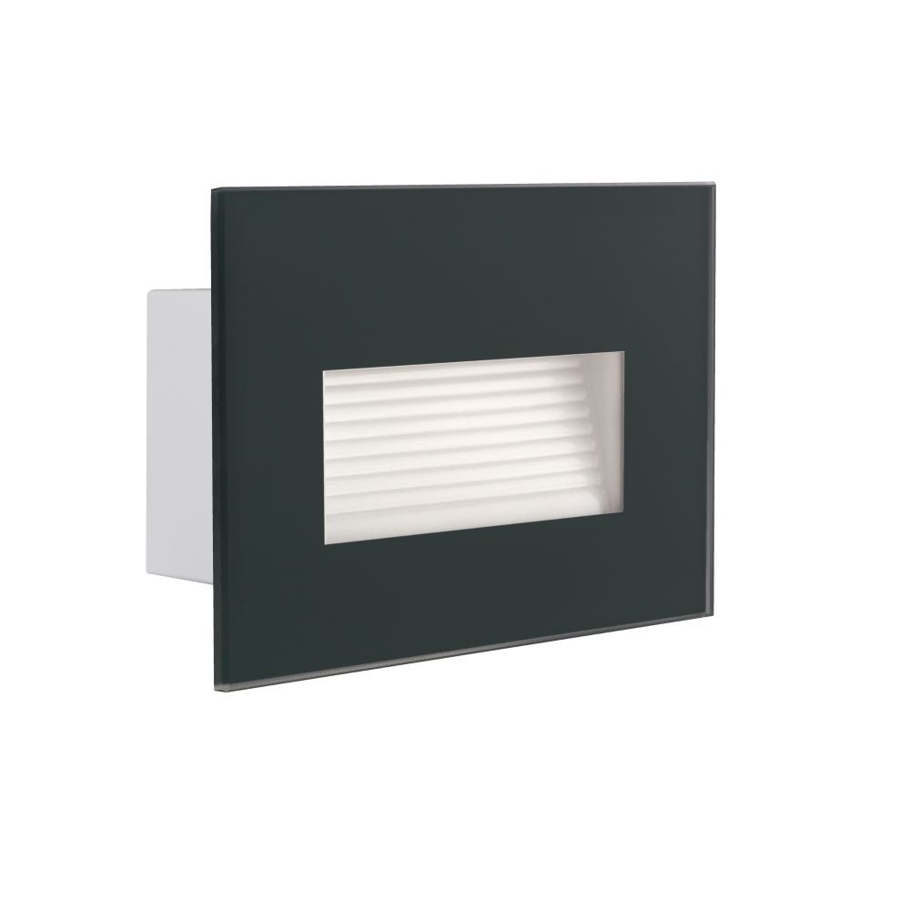 Spot LED Glasi pentru scara, 3 W, 140 lumeni, 4000K, IP 44, negru