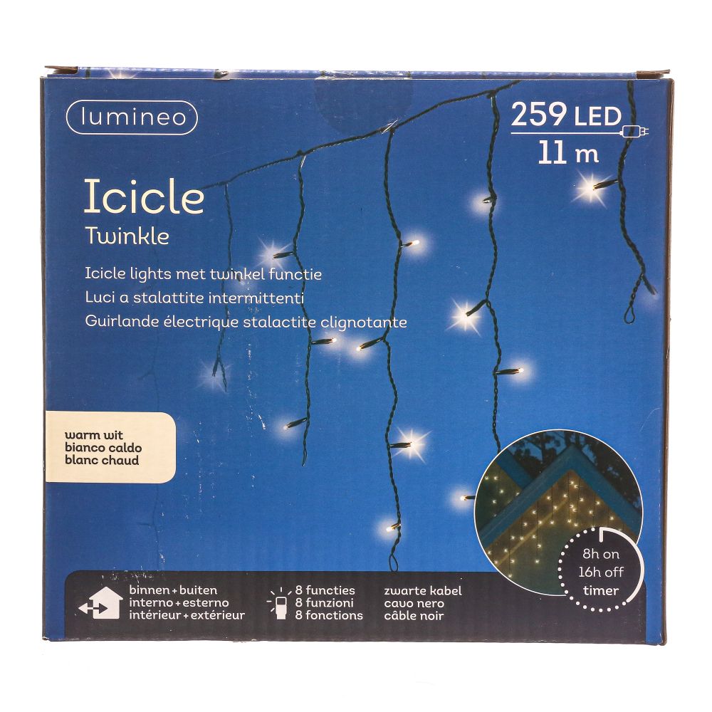 Instalatie de Craciun Lumineo, tip turturi, cu 259 LED-uri, lungime 11 ...