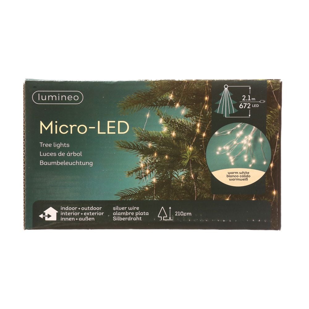 Instalatie de Craciun, Lumineo, tip cascada, 672 micro LED-uri, lungime ...