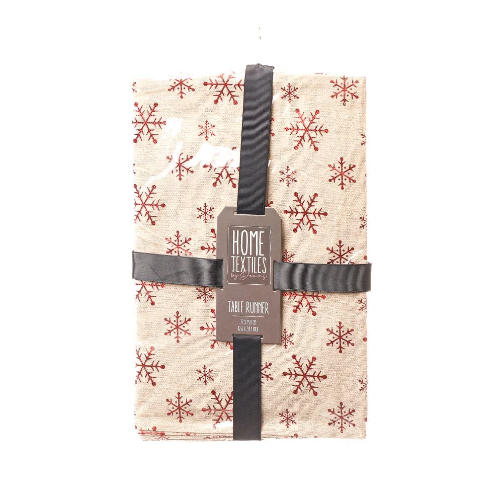 Napron masa cu tematica Craciun, Home, 32 x 150 cm, diverse modele, bej ...