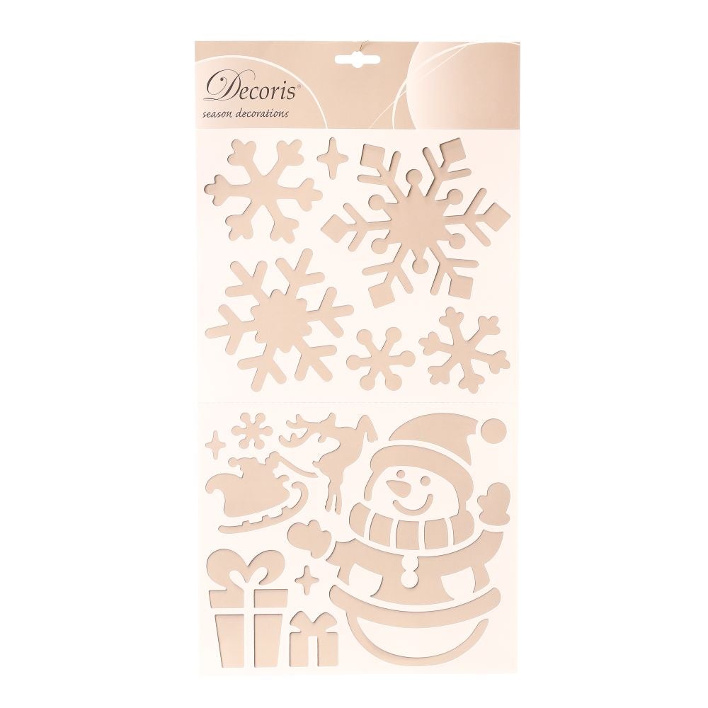 Sticker geam, model om de zapada, plastic, alb