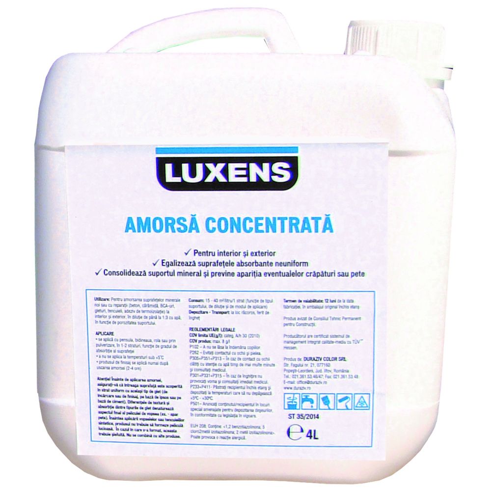 Amorsa Luxens pentru tencuiala, interior/exterior, concentrata ...