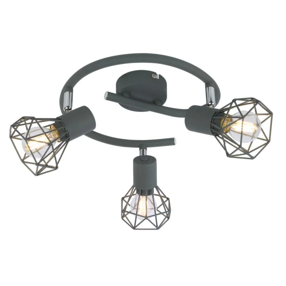 Spot pe bara Verve, 3 x E14, 40 W, gri