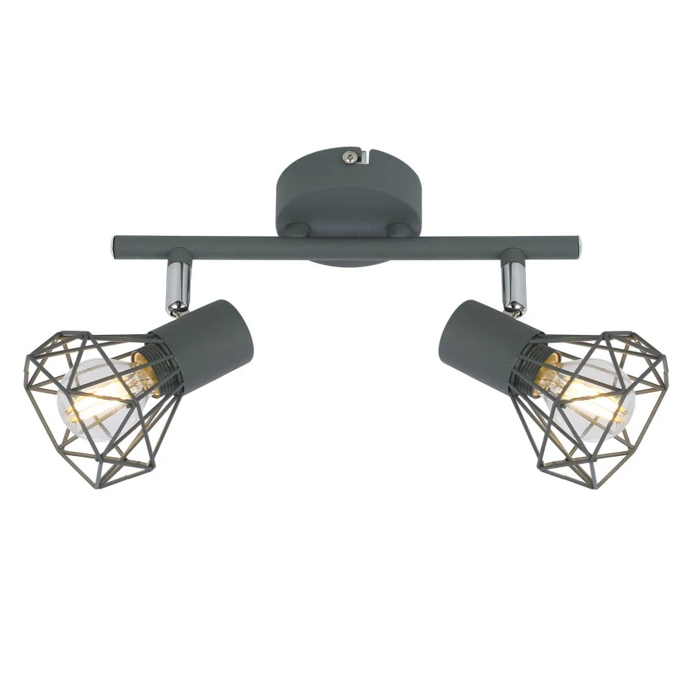 Spot pe bara Verve, 2 x E14, 40 W, gri