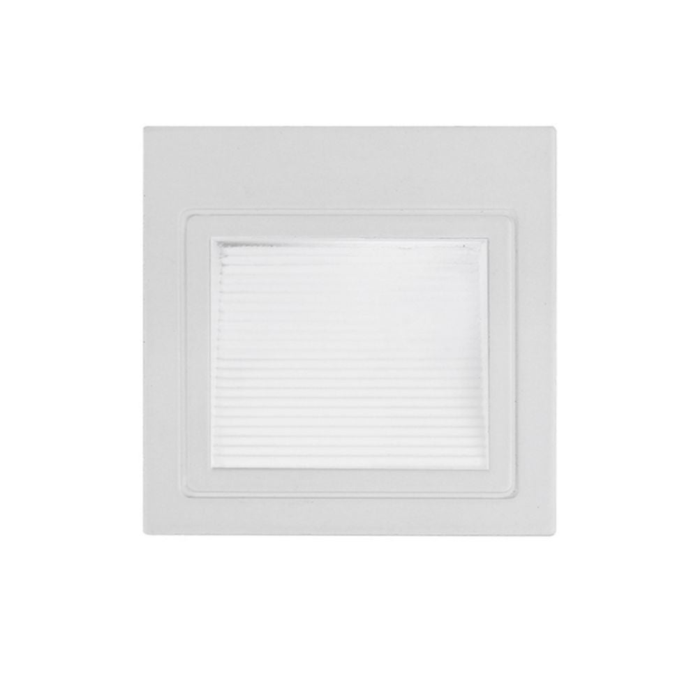 Spot LED incastrat pentru scara, 3 W, lumina neutra, IP20, patrat, alb